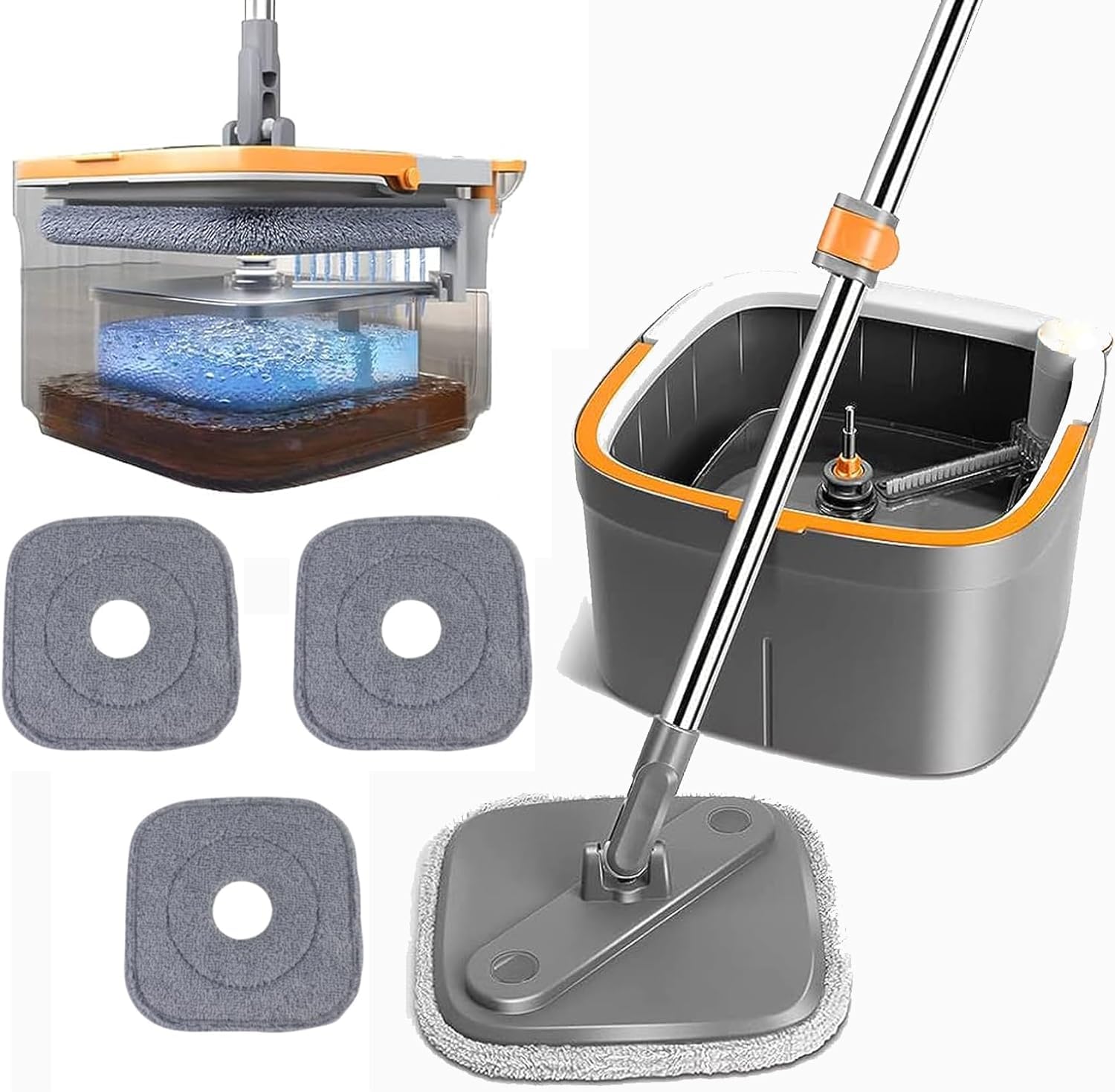 Spin Mop M16, Self Wash Spin Mop M16, Spin Mop and Bucket with Wringer ...