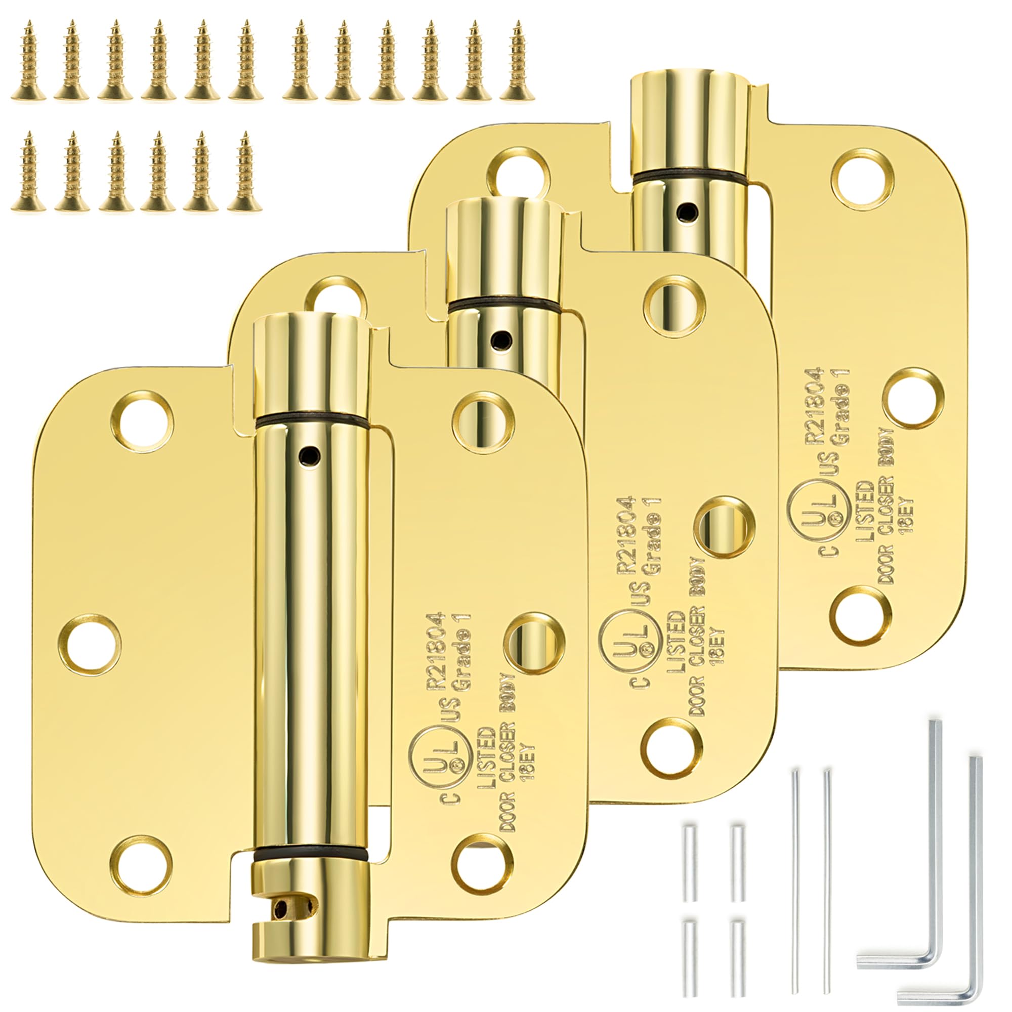 Sophia Self-Closing Door Hinge 3.5 Inch Rounded 5/8 Radius Interior ...