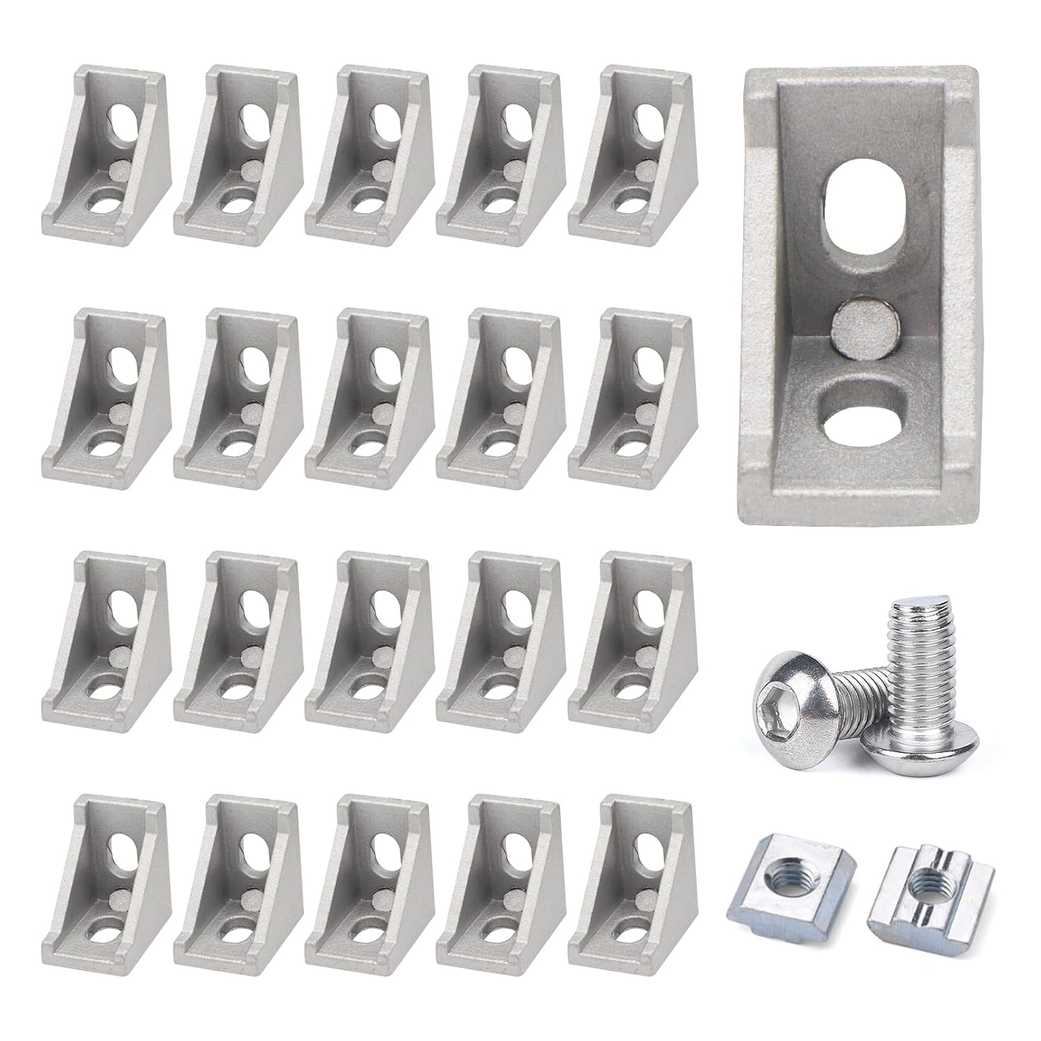 FORRCKY 20Sets 2020 Series Aluminum Extrusion Profile L Connector ...