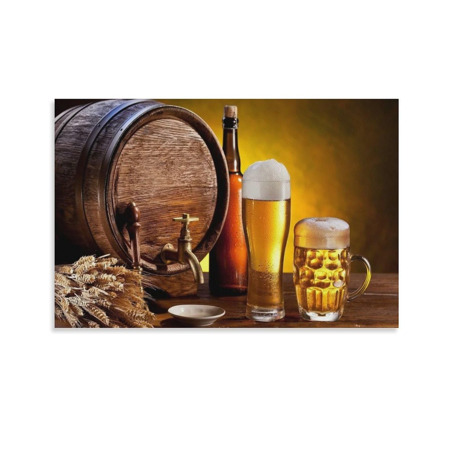 Amazon.com: Whiskey Beer Wine Restaurant Bar Posters Canvas Wall Art ...