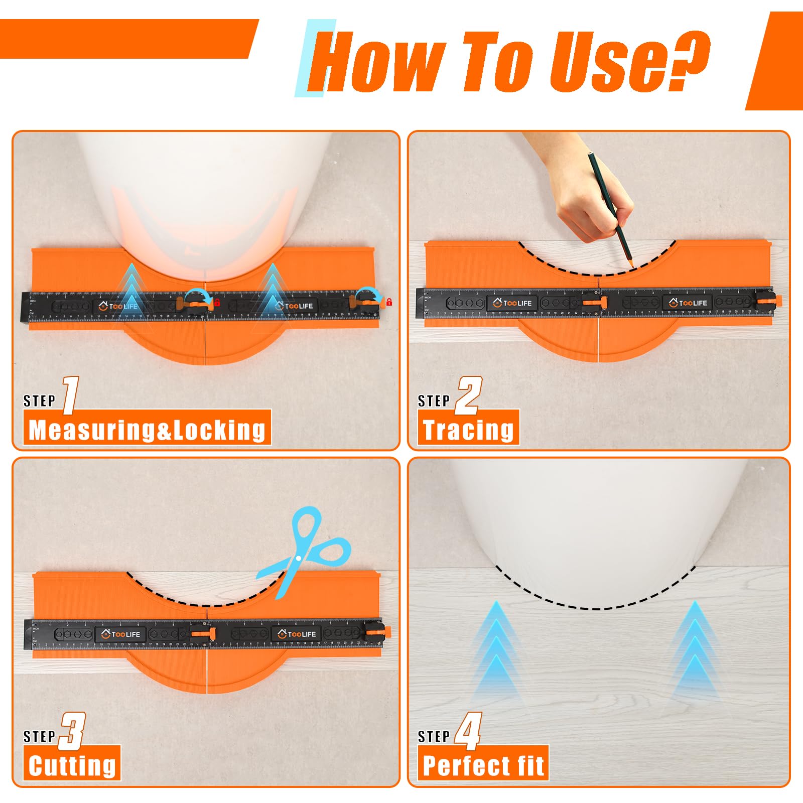 Snapklik.com : Contour Gauge Unlimited Connection Profile Tool 20 Inch ...