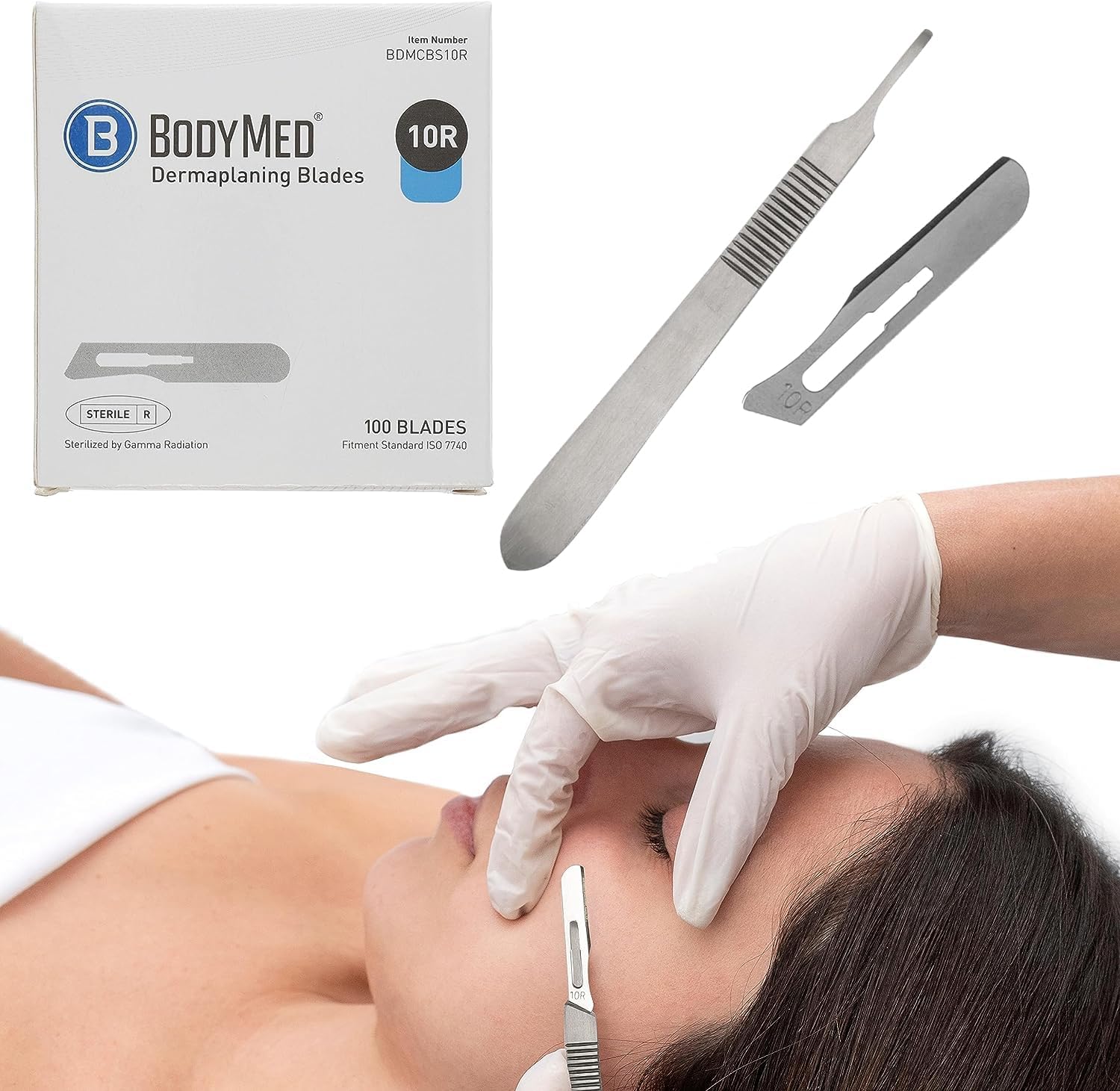 Amazon.com: BodyMed Dermaplaning Blades #10R in Stainless Steel, 100 ...