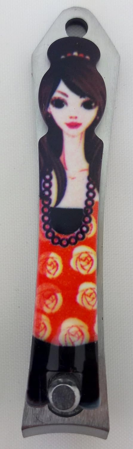 Amazon.com: Fancy Lady Fingernail Clippers - Brunette in Roses Dress ...