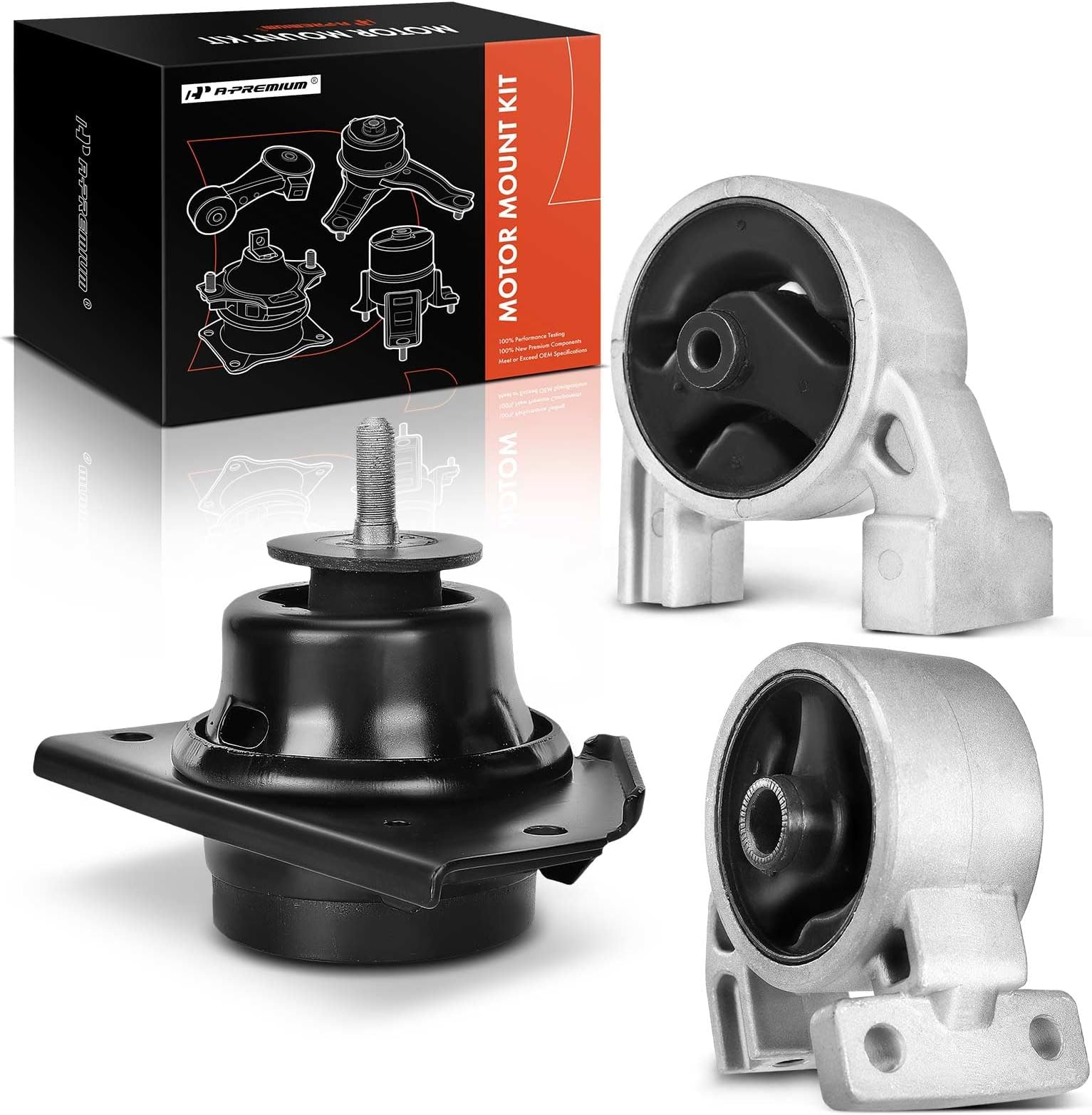 Amazon.com: OCPTY Front Rear Engine Motor Mount Set Compatible for Hyundai Accent, for Kia Rio ...