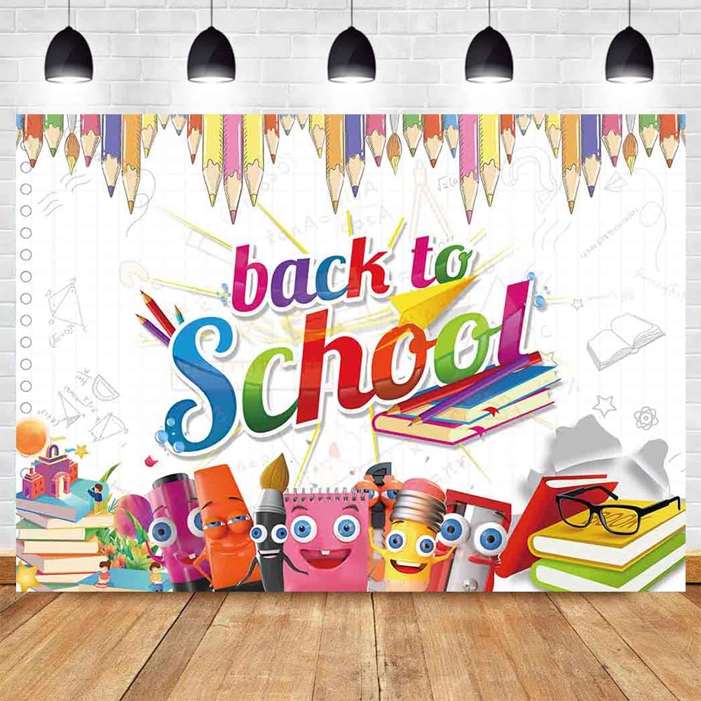 Amazon.com : MAQTT 7x5ft Back to School Photography Backdrop for First ...