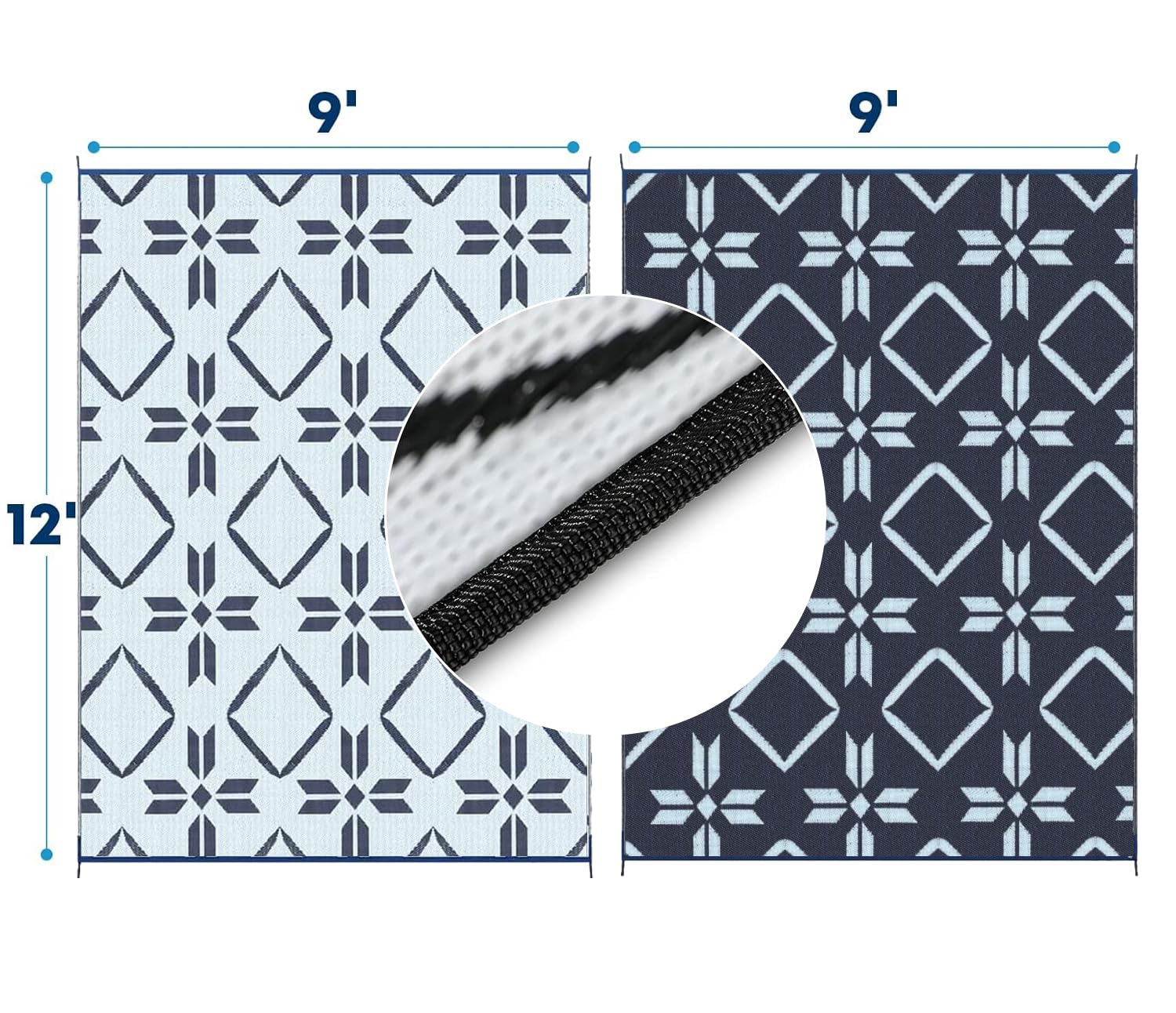 Snapklik.com : Kohree RV Outdoor Rug 9x12 Reversible, Waterproof RV ...