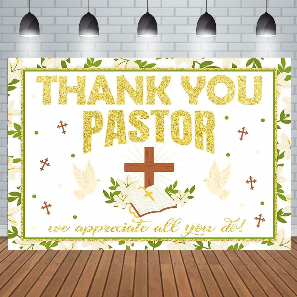 Amazon.com : Aperturee Pastor Appreciation Decorations Backdrop 7x5ft ...