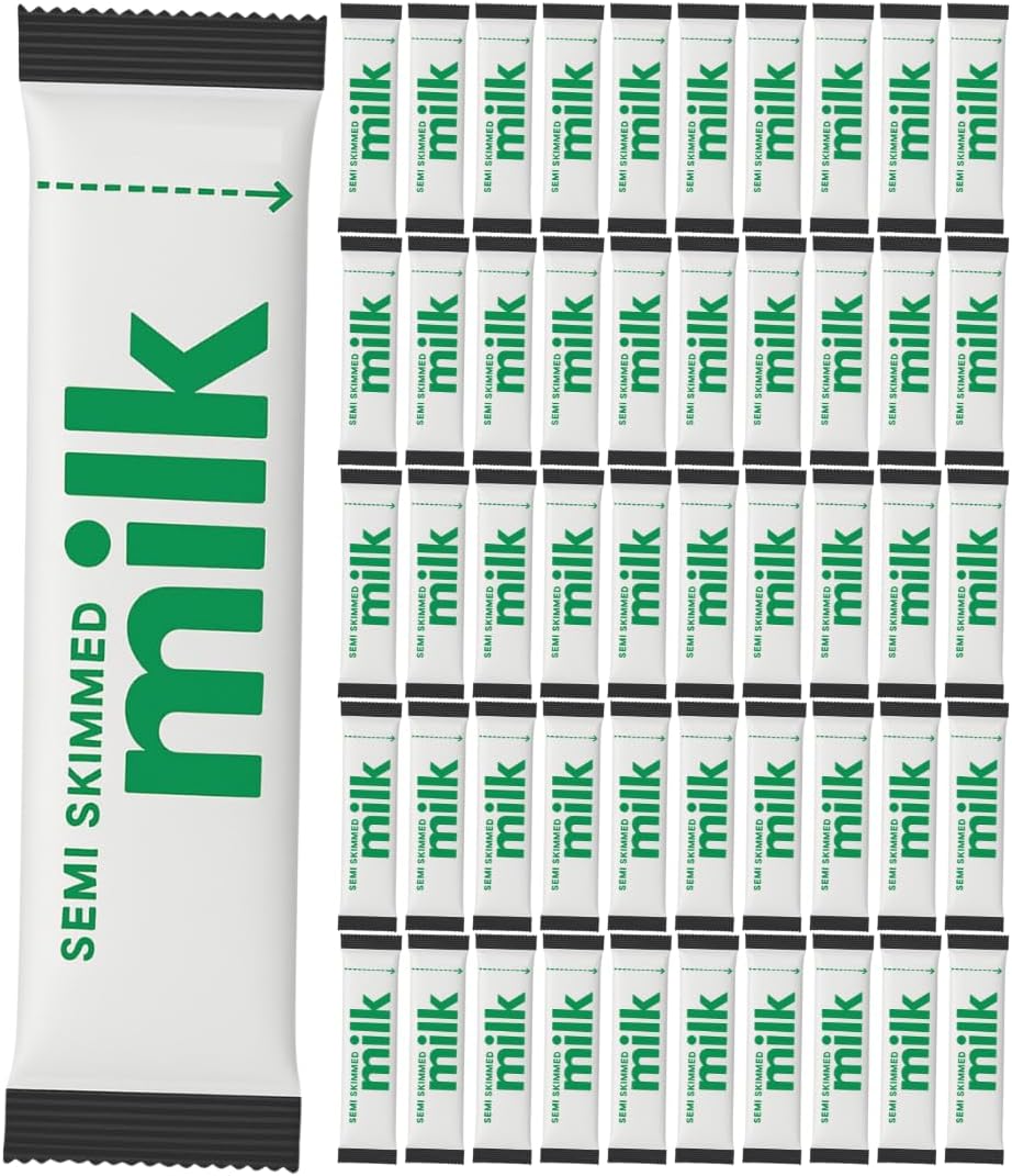 Milk Sachet Bundle – 50 x UHT Semi Skimmed Milk Sticks – Long Life ...