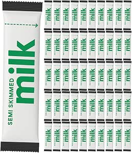 Milk Sachet Bundle – 50 x UHT Semi Skimmed Milk Sticks – Long Life ...