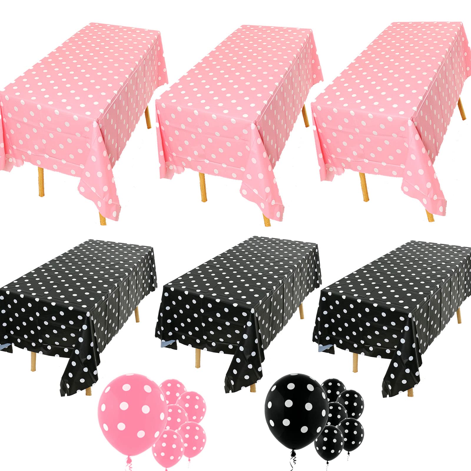 Amazon.com: ZJDHPTY 6Pack Minnie Mouse Party Table Cloth, Pink and ...