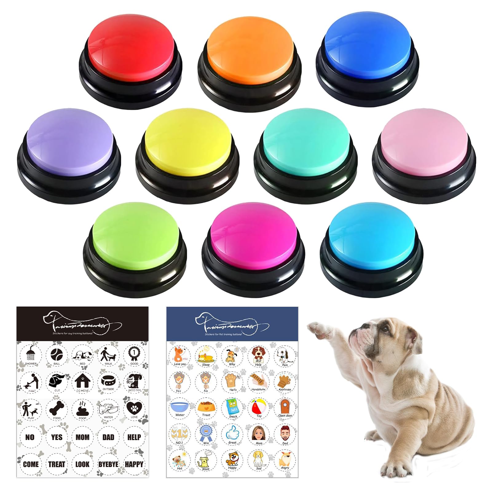 BFYDOAA 10pcs Voice Recording Button Dog Communication Buttons Record ...