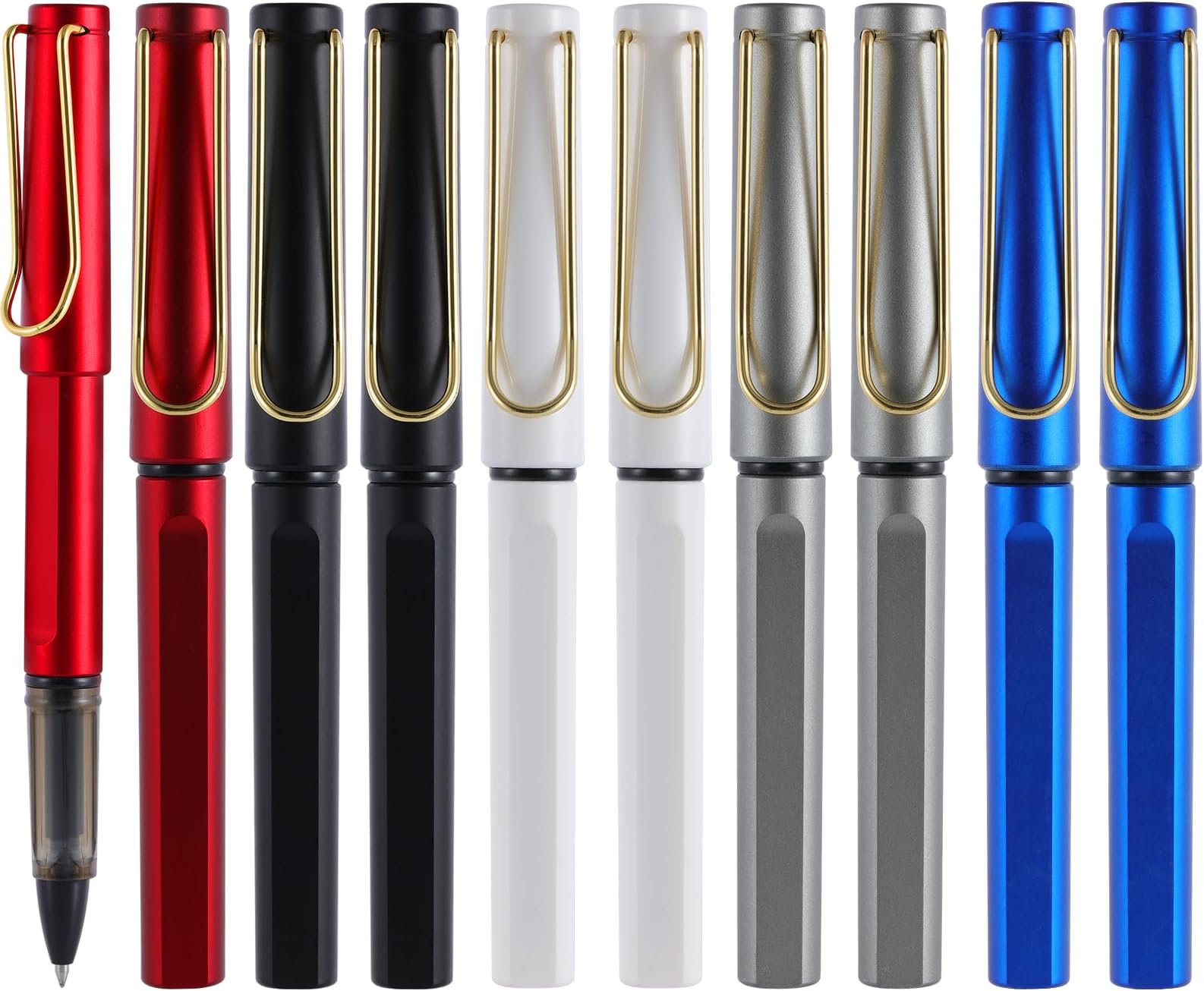 TOPBELIEF 10 Stück Moderner Tintenroller, 0.5 mm Premium Kugelschreiber ...