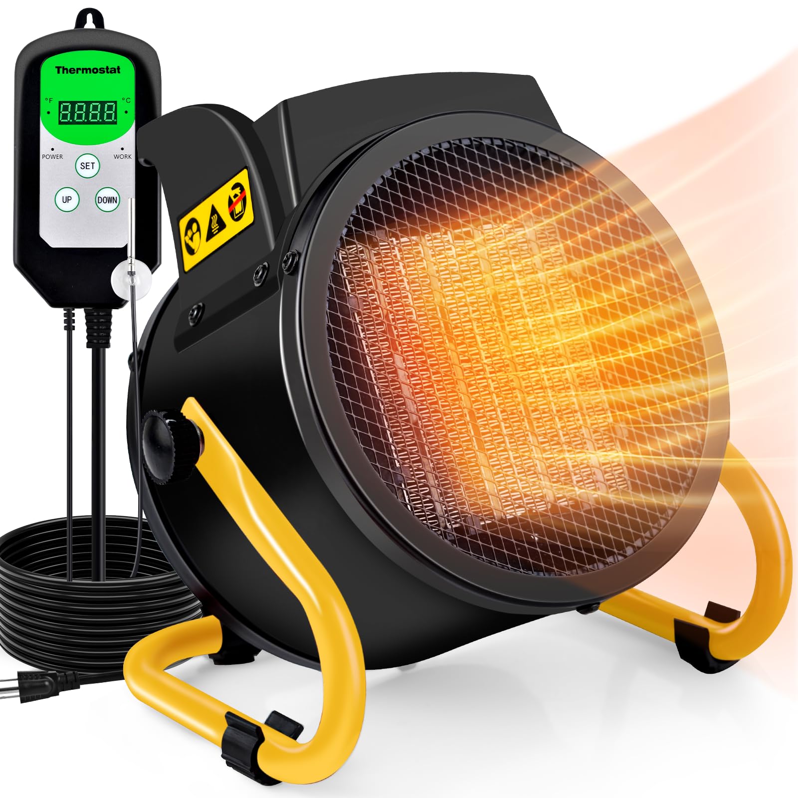 Amazon.com: Greenhouse Heater with Thermostat, 1500W, Auto Power ...