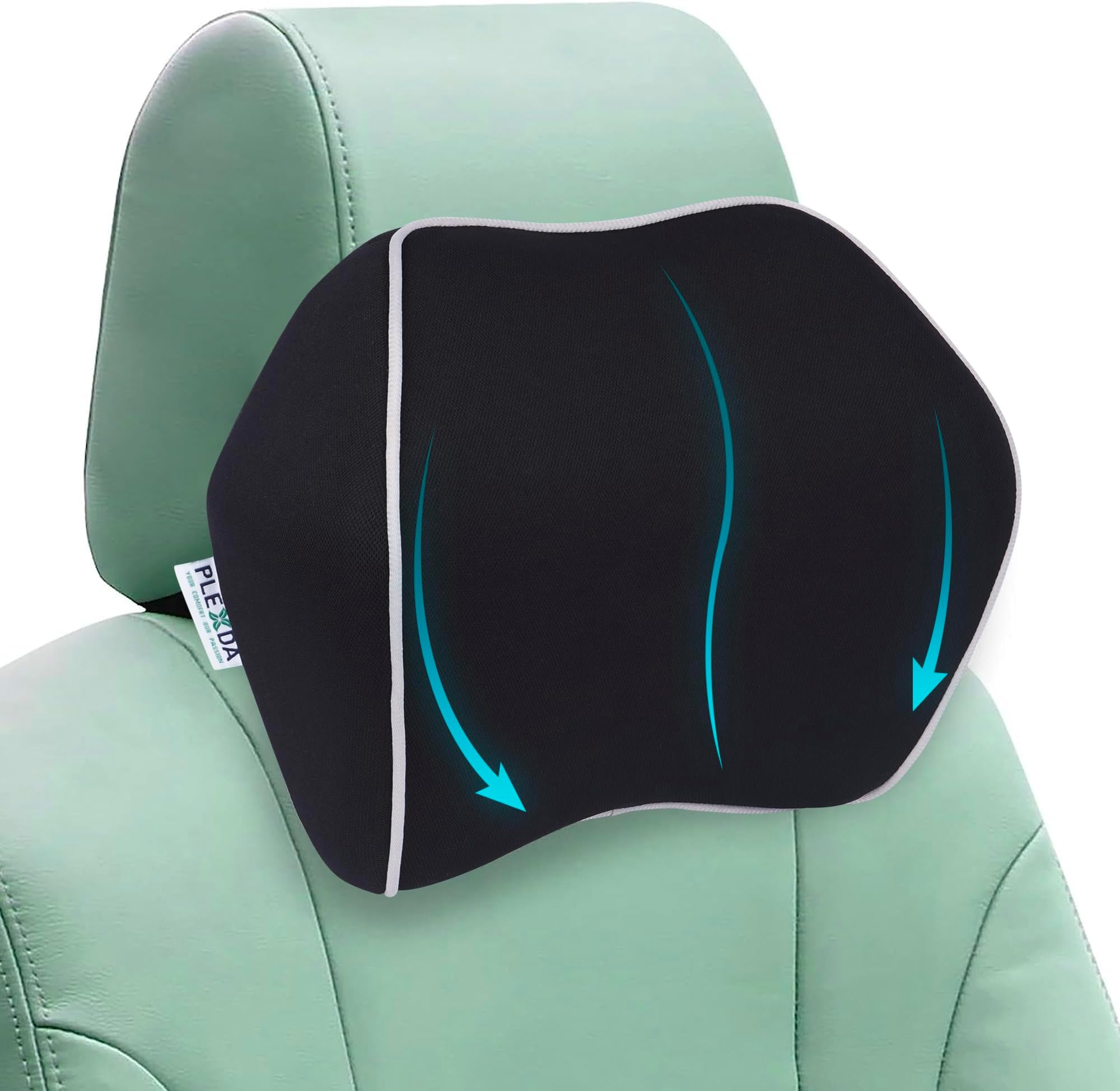 Plexda Car Neck Rest Pillow, Car pillow for Neck Support, Memory Foam ...
