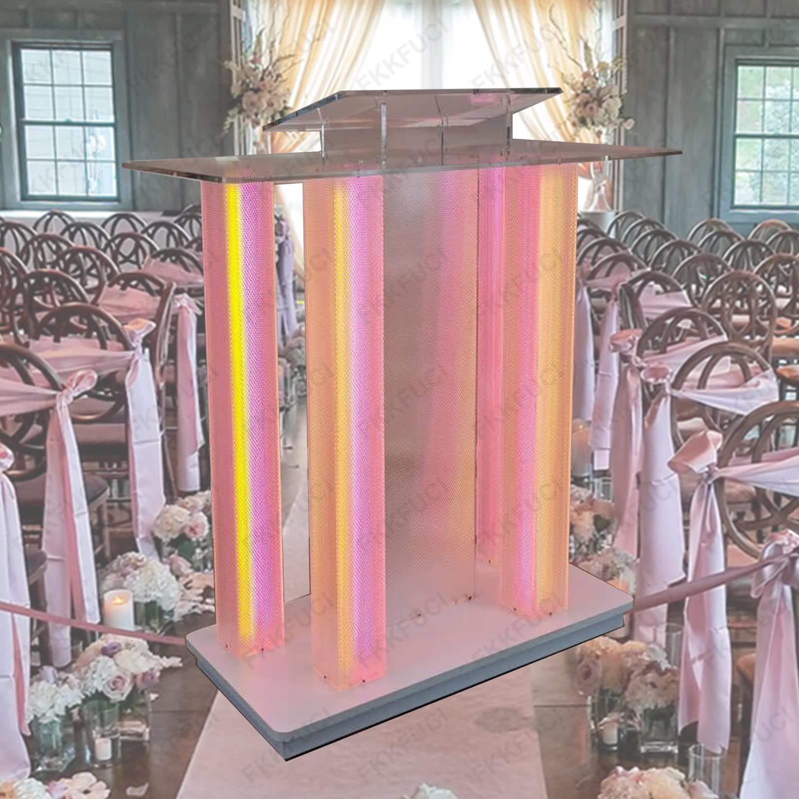 Xialiuxia Acrylic Lectern Pulpit Wedding Officiant Podium Floor ...