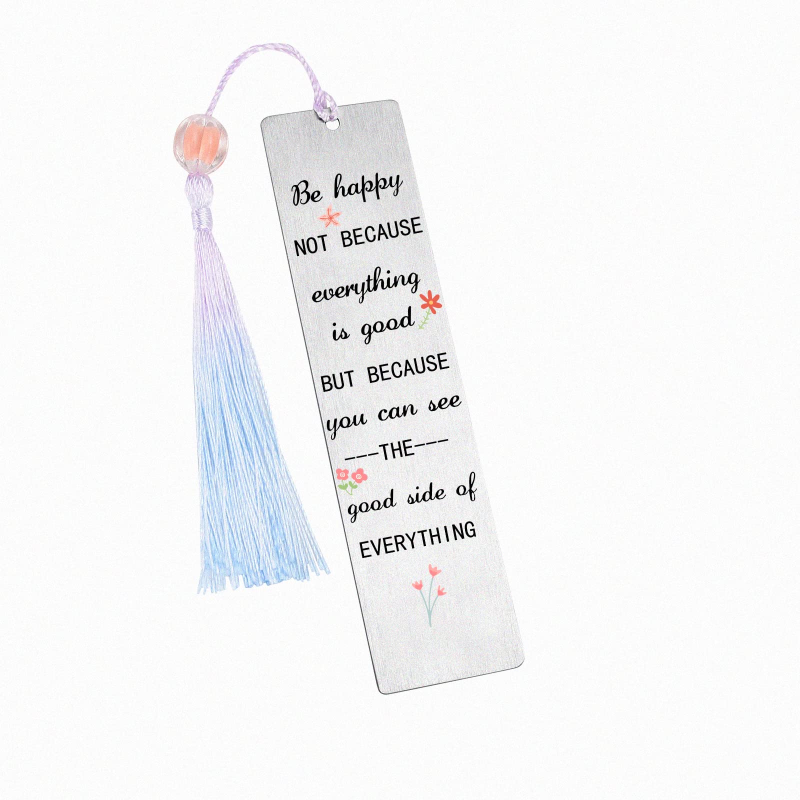 Amazon.com: Inspirational Bookmarks with Gradient Tassels & Bead,Floral ...