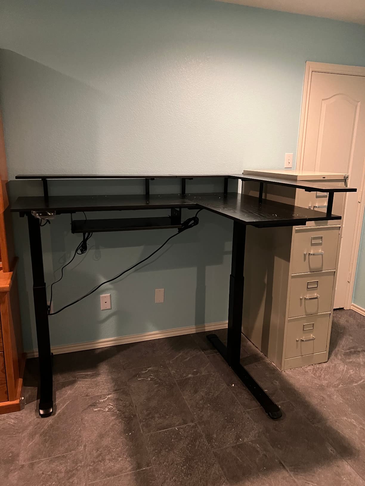 $33/mo - Finance Rolanstar Standing Desk, Dual Motor L Shaped Height ...