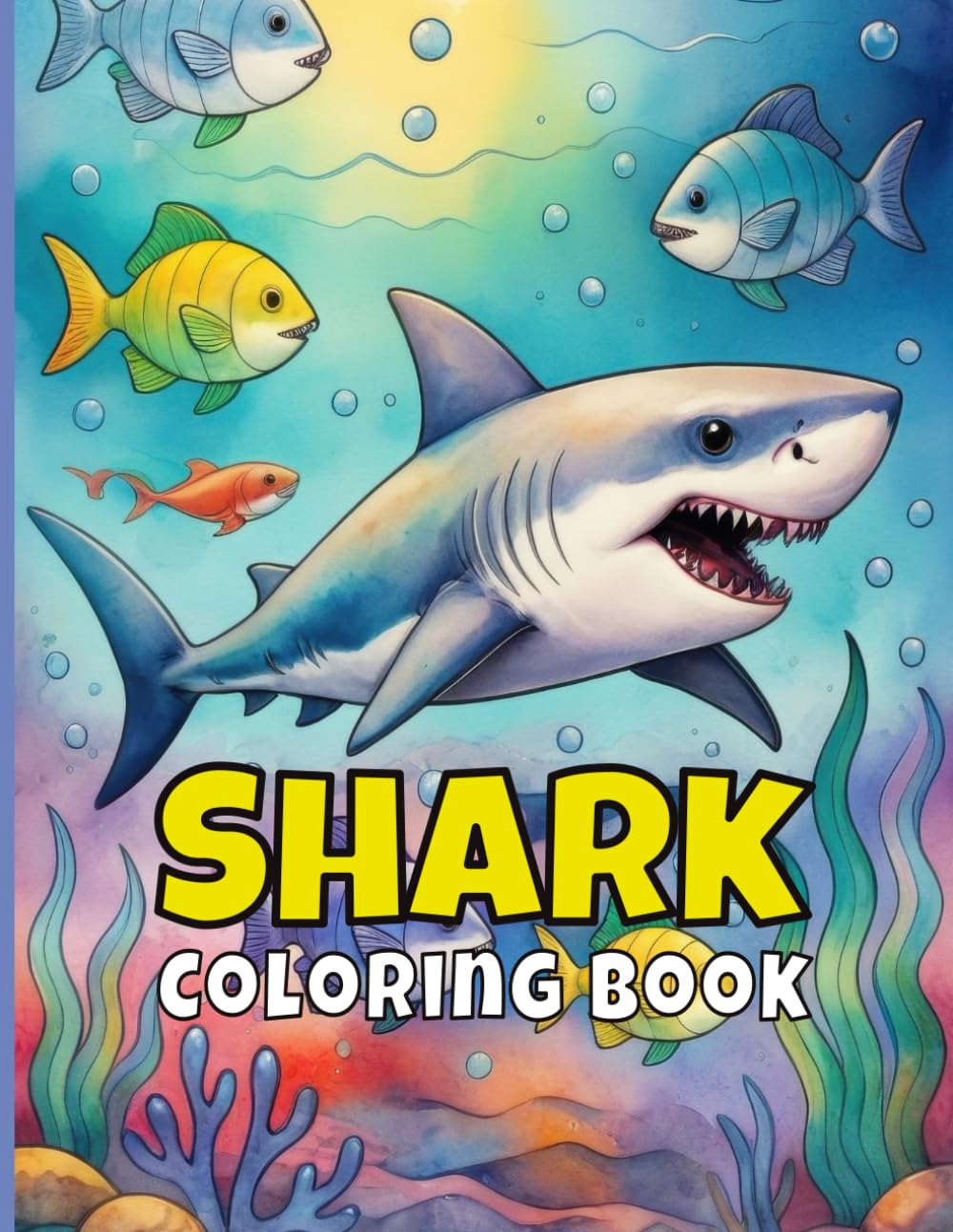 Shark Coloring Book For Kids 8-12 Years: 36 Shark And Ocean Animals ...