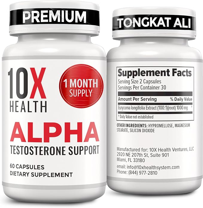 Amazon.com: 10X Health Alpha Testosterone Supplement for Men - 60 ...