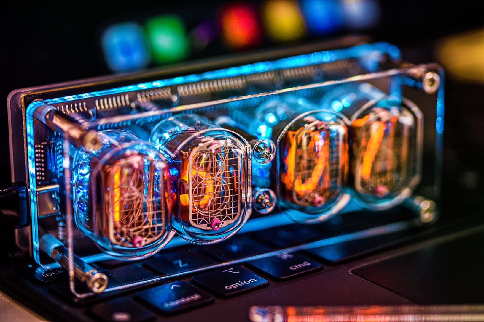 Nixie Tube Clock with IN-12 Nixie Tubes, Luminous Tube Clock, Retro ...
