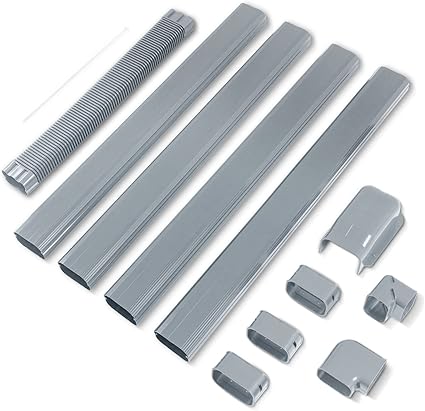 Amazon.com: LyPrem Grey 16.5Ft Mini Split Line Set Cover 4" PVC Line ...