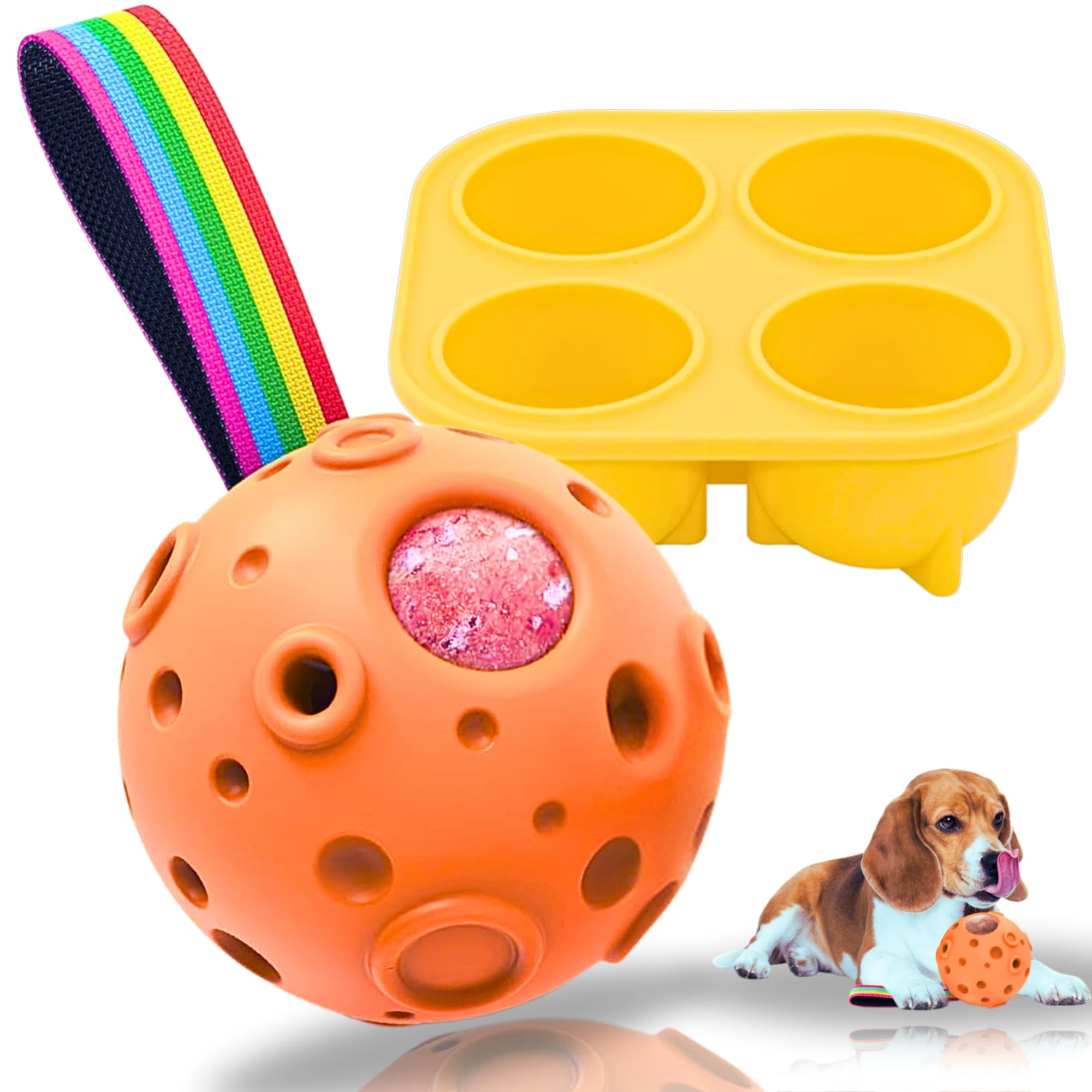 Pet Supplies : BEGA PET Orange Dog Toys to Keep Them Busy 7.4 IN ...