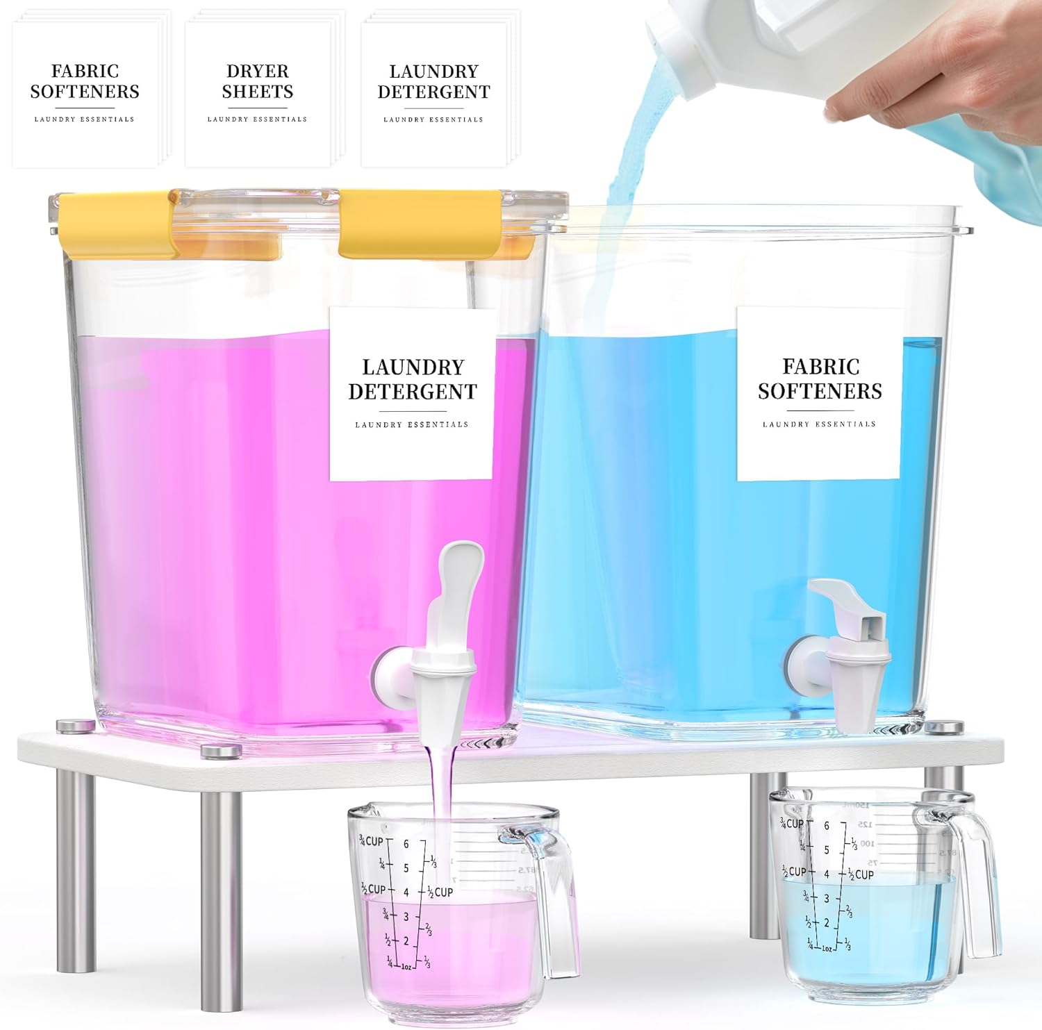 Amazon.com: Laundry Detergent Dispenser Set with Diatomite Stand ...