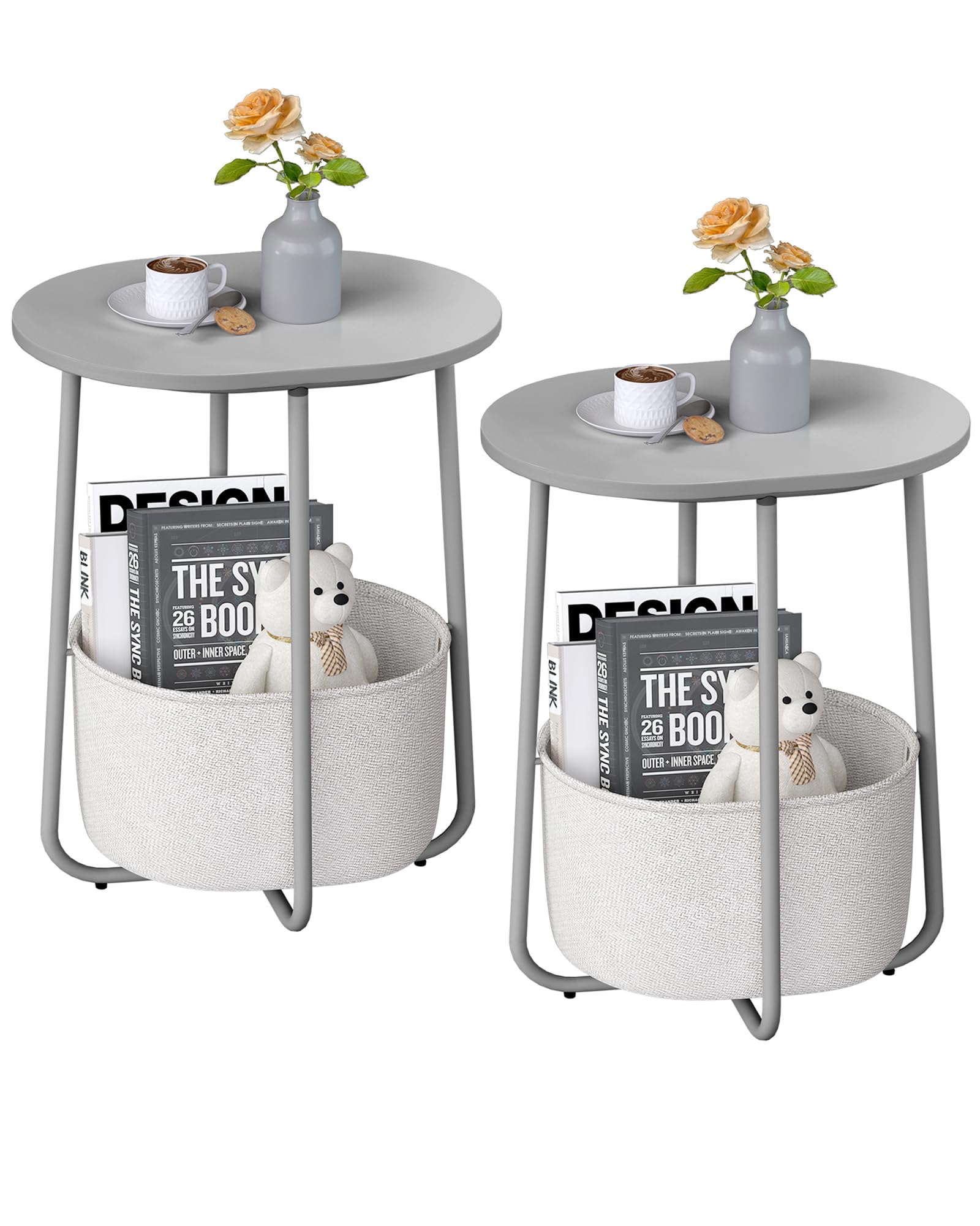 Amazon.com: TUTOTAK Small Side Table, Oval End Table, Night Stand ...