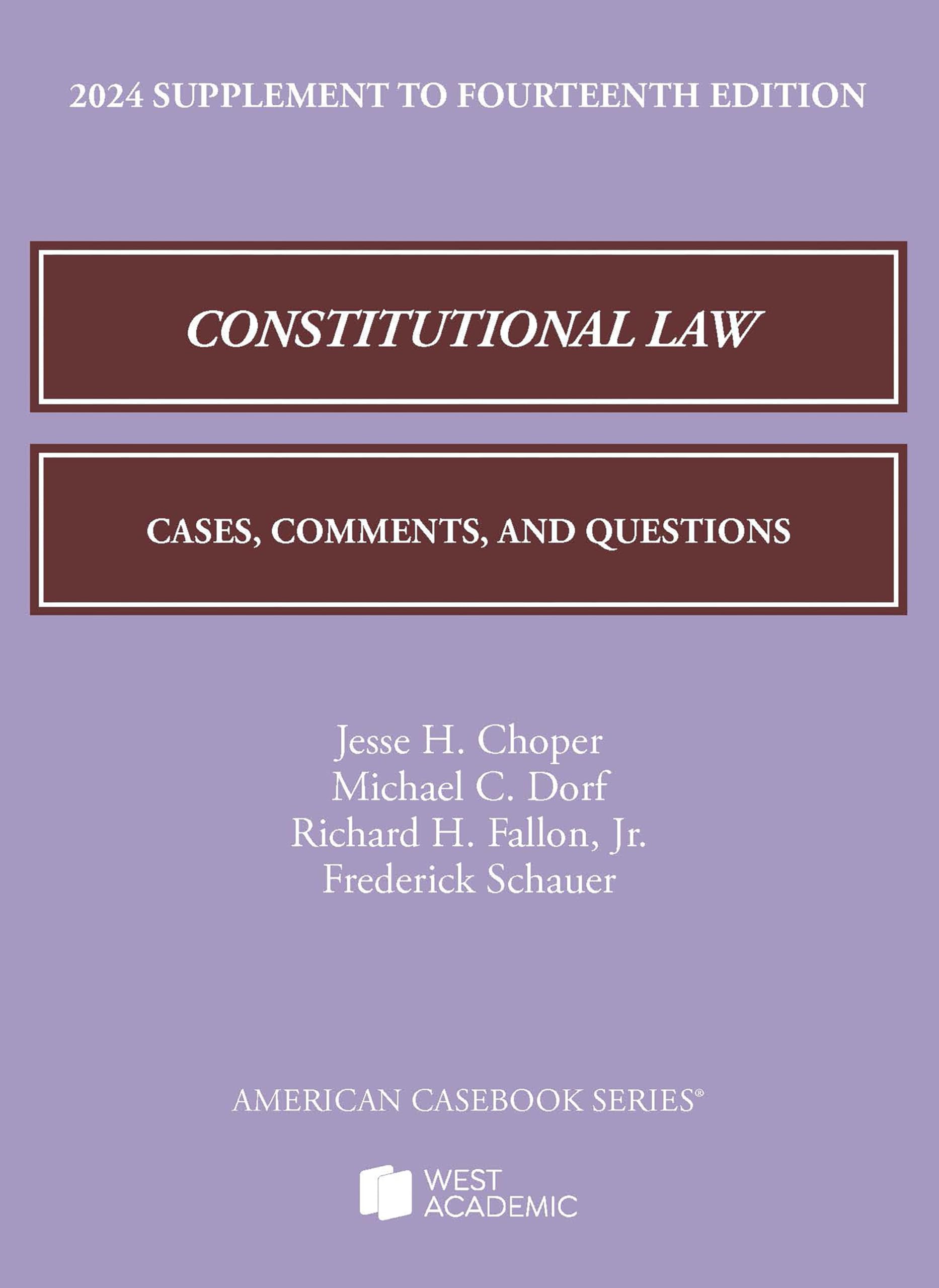 Amazon.com: Constitutional Law: Cases, Comments, and Questions, 14th ...