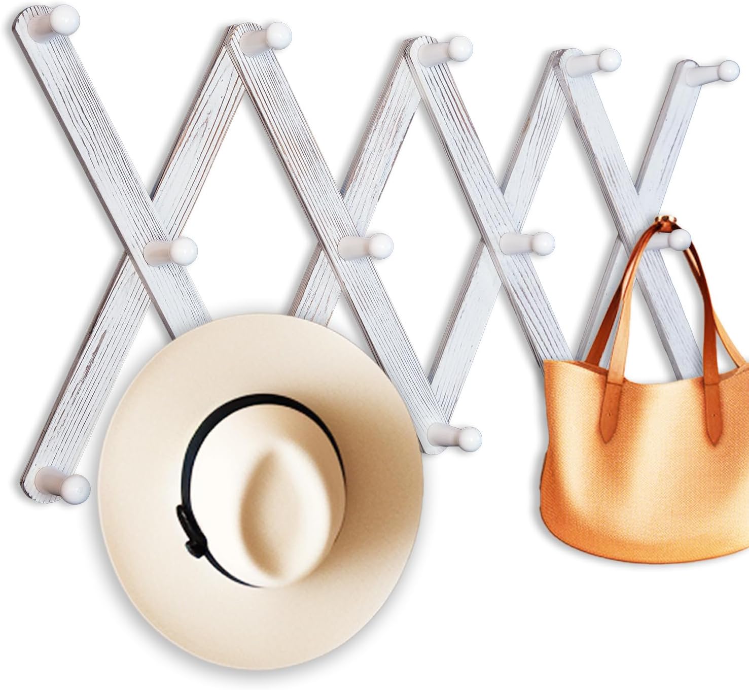 Amazon.com: AITUFIY Accordion Wall Mounted Coat Rack Hanger Expandable ...