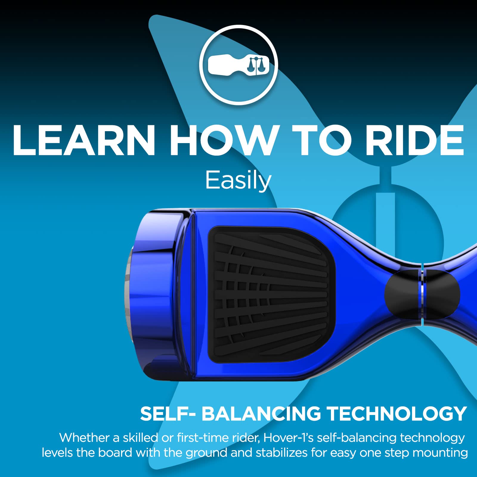 Hover-1 Ultra Electric Self-Balancing Hoverboard Scooter, Blue, 24 x 9 ...