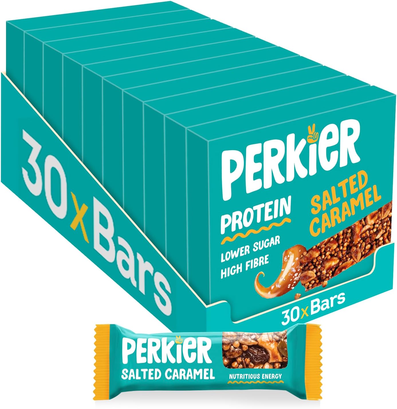 Perkier Salted Caramel Snack Bars (30 Pack) – Vegan – Gluten Free ...