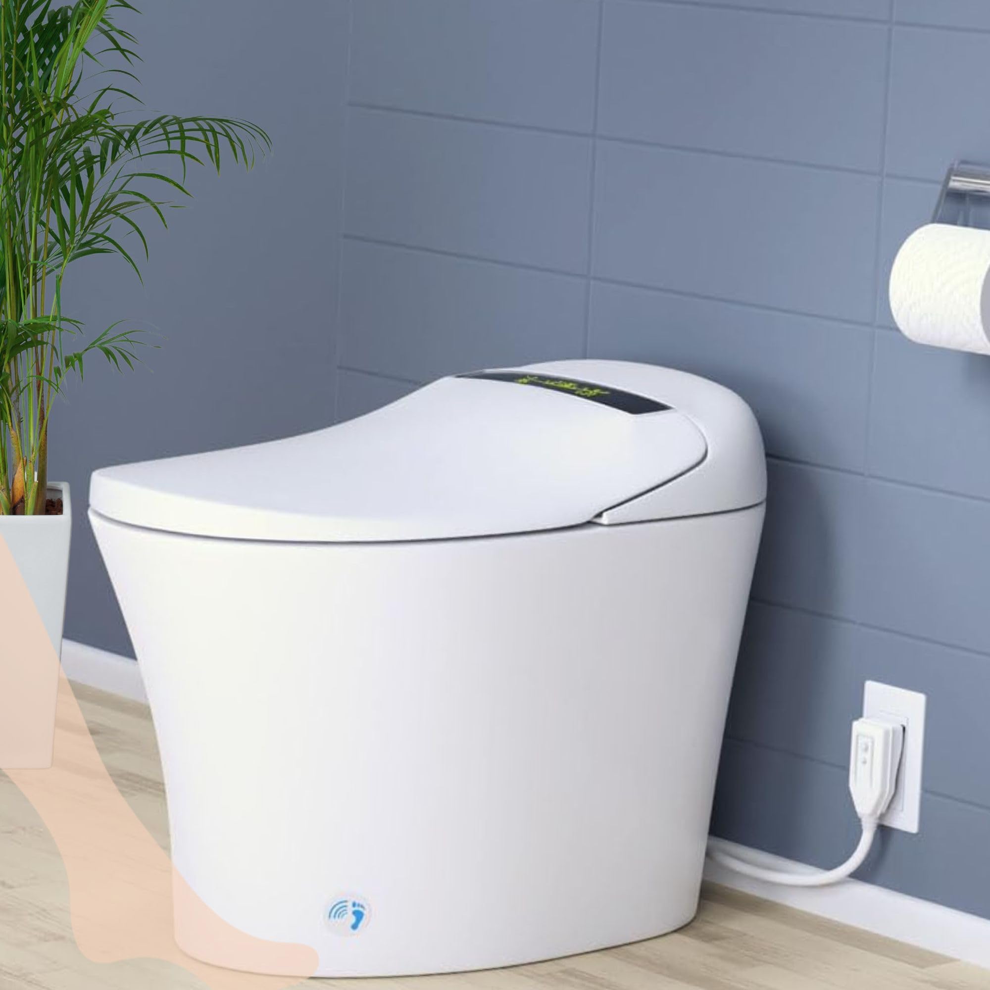 Trone Aquatina III Electronic Bidet Toilet Tankless Toilet with Heated ...