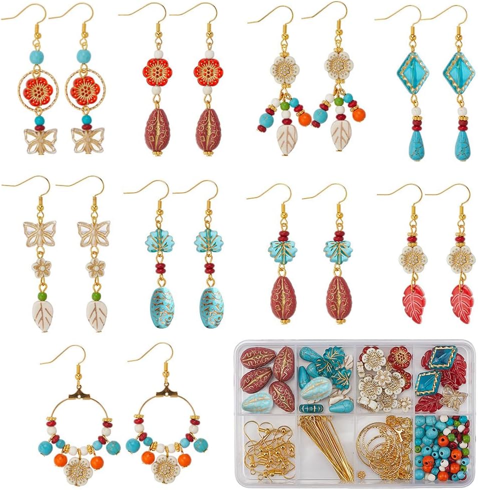 Amazon.com: SUNNYCLUE 1 Box DIY 10 Pairs Boho Earring Making Kit ...