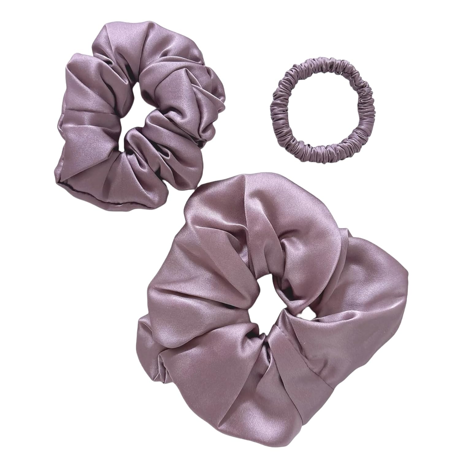 Amazon.com : SereLune 3pcs 100% Mulberry Silk Scrunchies, Elastic Hair ...