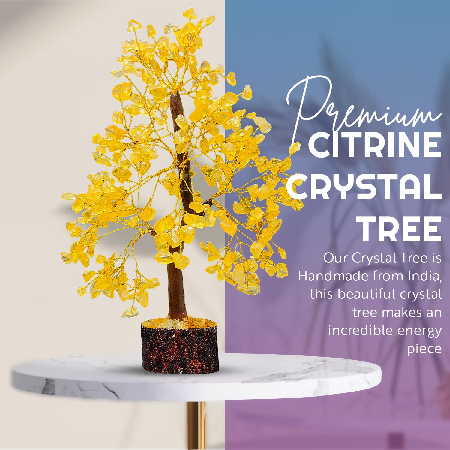 AstraVeda Citrine Tree, Crystal Tree, Chakra Tree, Tree of Life, Chakra ...
