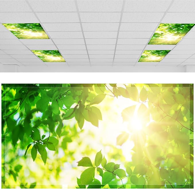 Amazon.com : Patelai 4 x 2 Feet Fabric Fluorescent Light Cover for ...