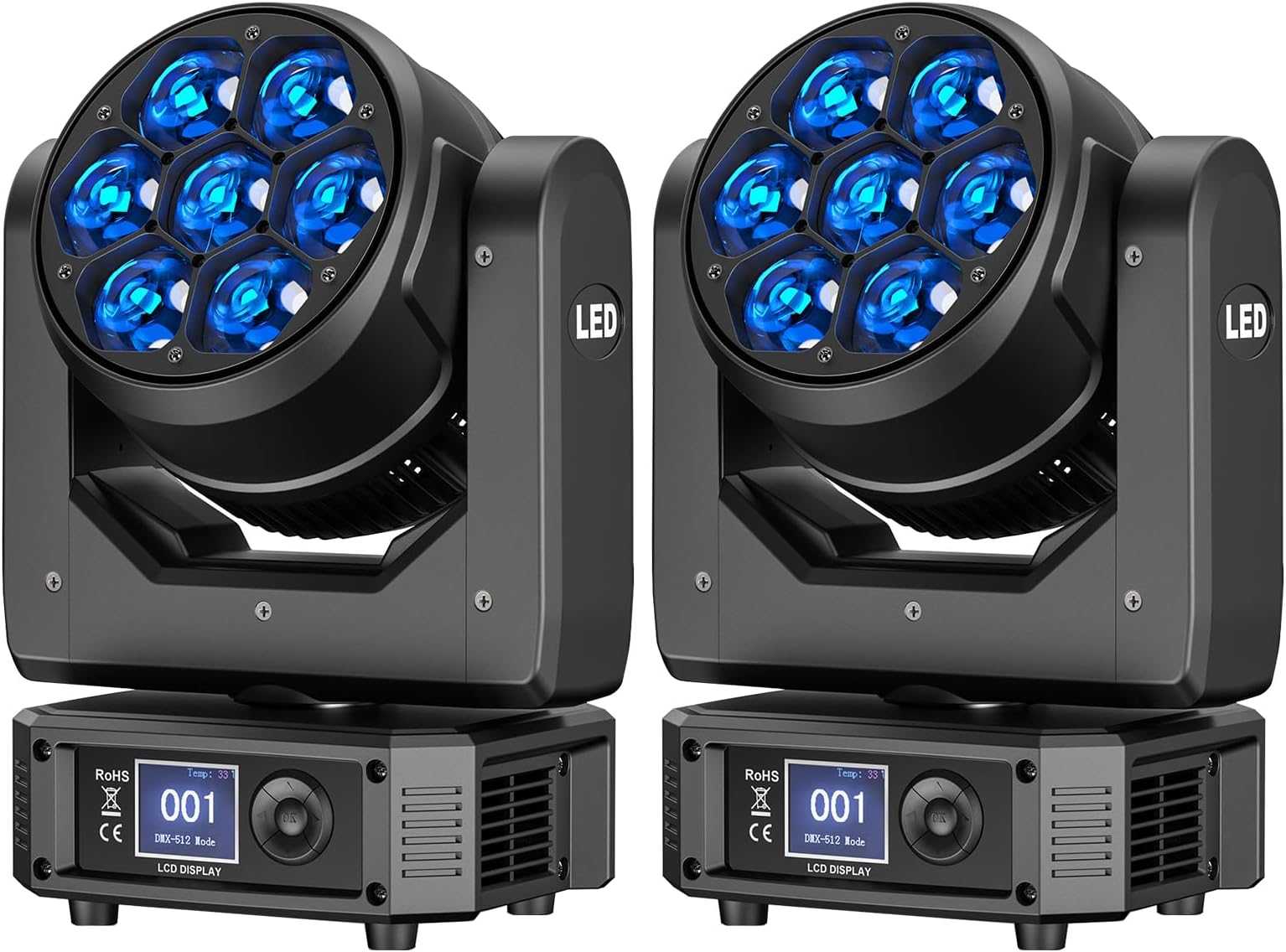 BETOPPER Lyre Led DMX Moving Head Lampe RGBW 350W DJ Lumiere à Tête ...