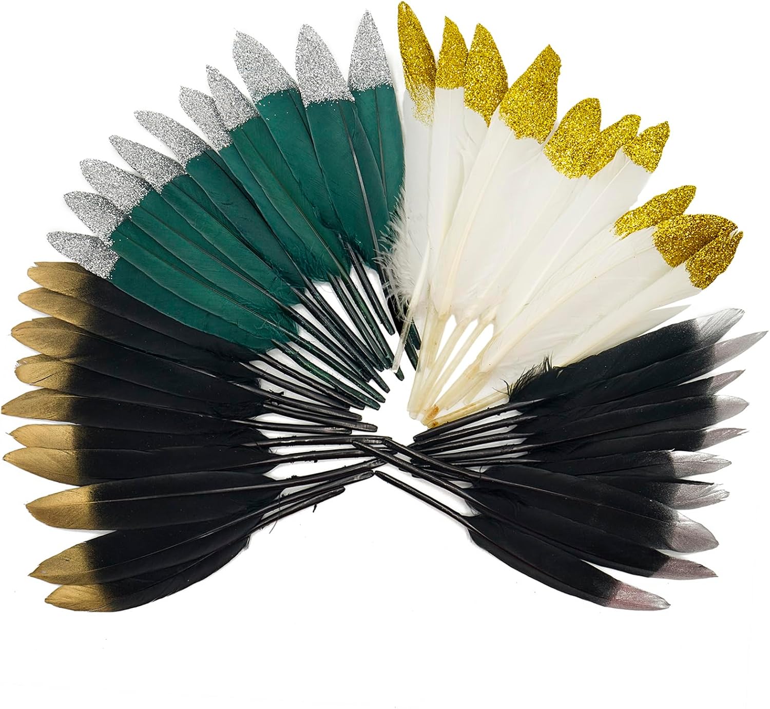 Amazon.com: 40 Pcs Natural Goose Feathers Bulk, 4-6 Inch Craft Plume ...