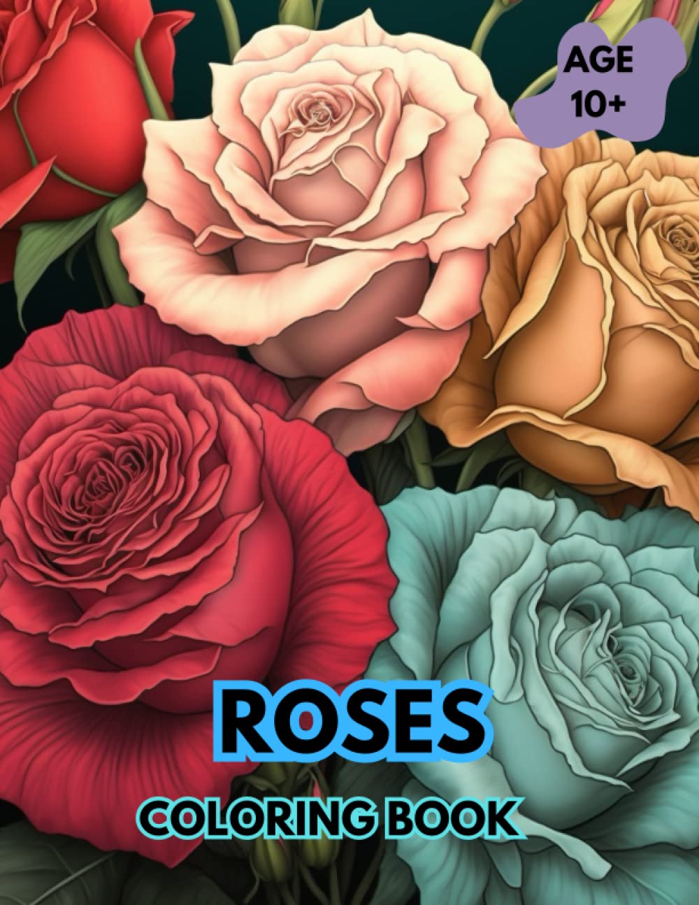 Amazon.com: ROSES Coloring Book: Adult and Childrens Coloring Book ...