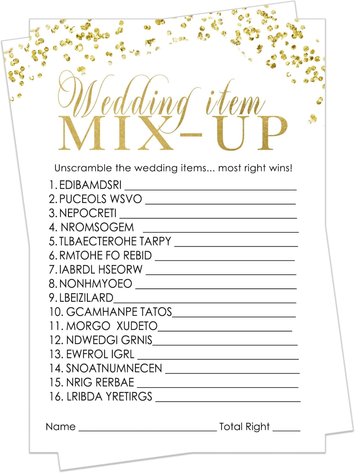 Amazon.com: Interactive Bridal Shower Games 50 Guests - Floral ...