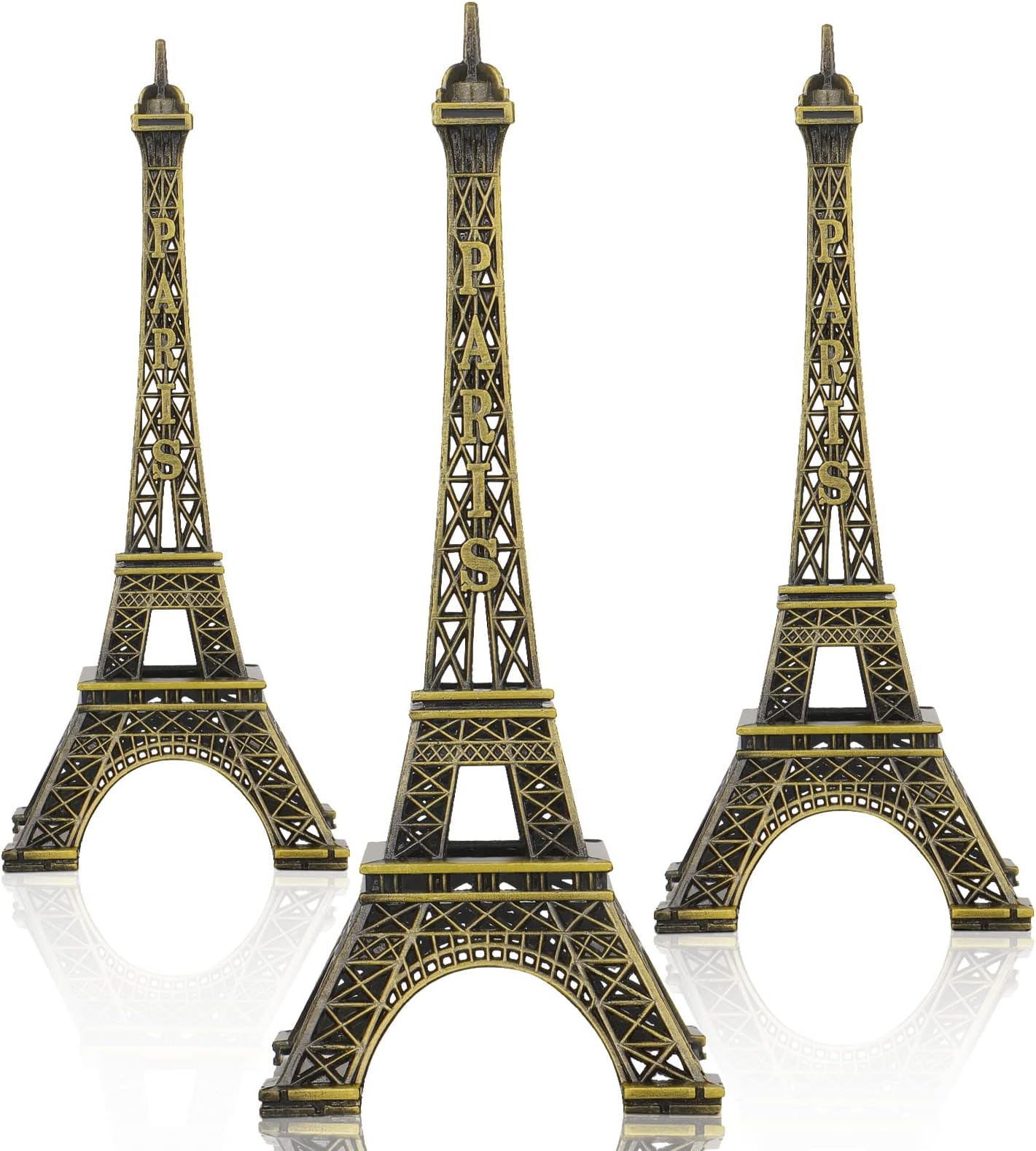 Amazon.com: Therwen 2 Pack Metal Eiffel Tower Statue Decor Paris Eiffel ...