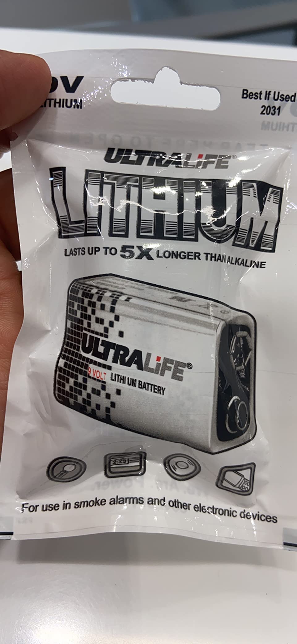 Ultralife Long-Life 9V Lithium Battery-U9VL-JPFP6JN-9V Batteries ...