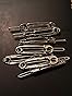 Amazon.com : 15 Pcs Hair Pins Hair Clips Alloy Safety Pin Shape Hairpin ...