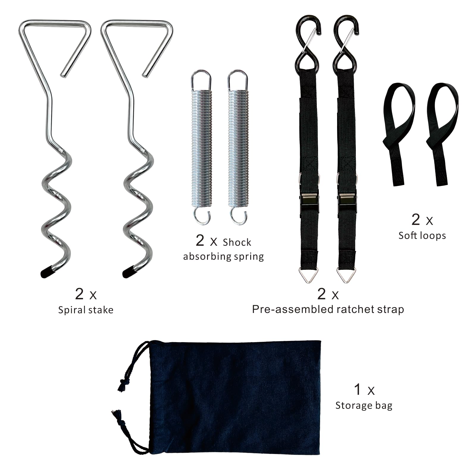 Snapklik.com : RV Awning Tie Down Kit, Heavy Duty RV Awning Anchor Kit ...