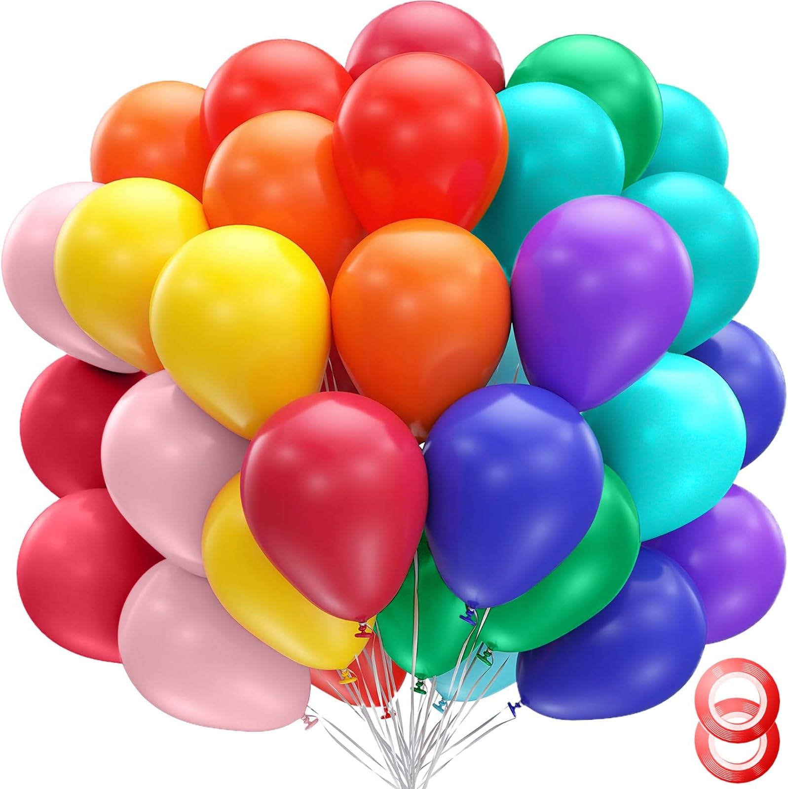 50 Assorted Colour 12 Inch Latex Balloons : Amazon.co.uk