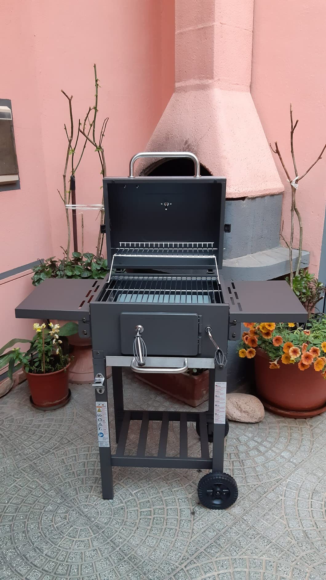 Activa - Barbecue rettangolare a carbonella, in acciaio inox, di grandi ...
