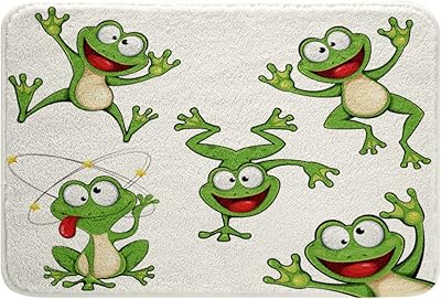 Amazon.com: Cute Frog Bath Mat, Extra Soft Absorbent Bath Rug, Non-Slip ...