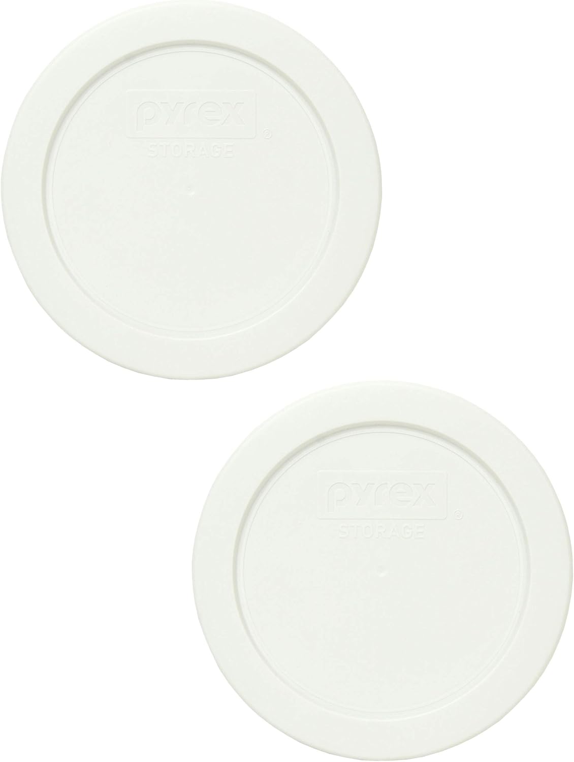 Amazon.com: Pyrex 7200-PC White Round Plastic Food Storage Lid - 2 Pack ...