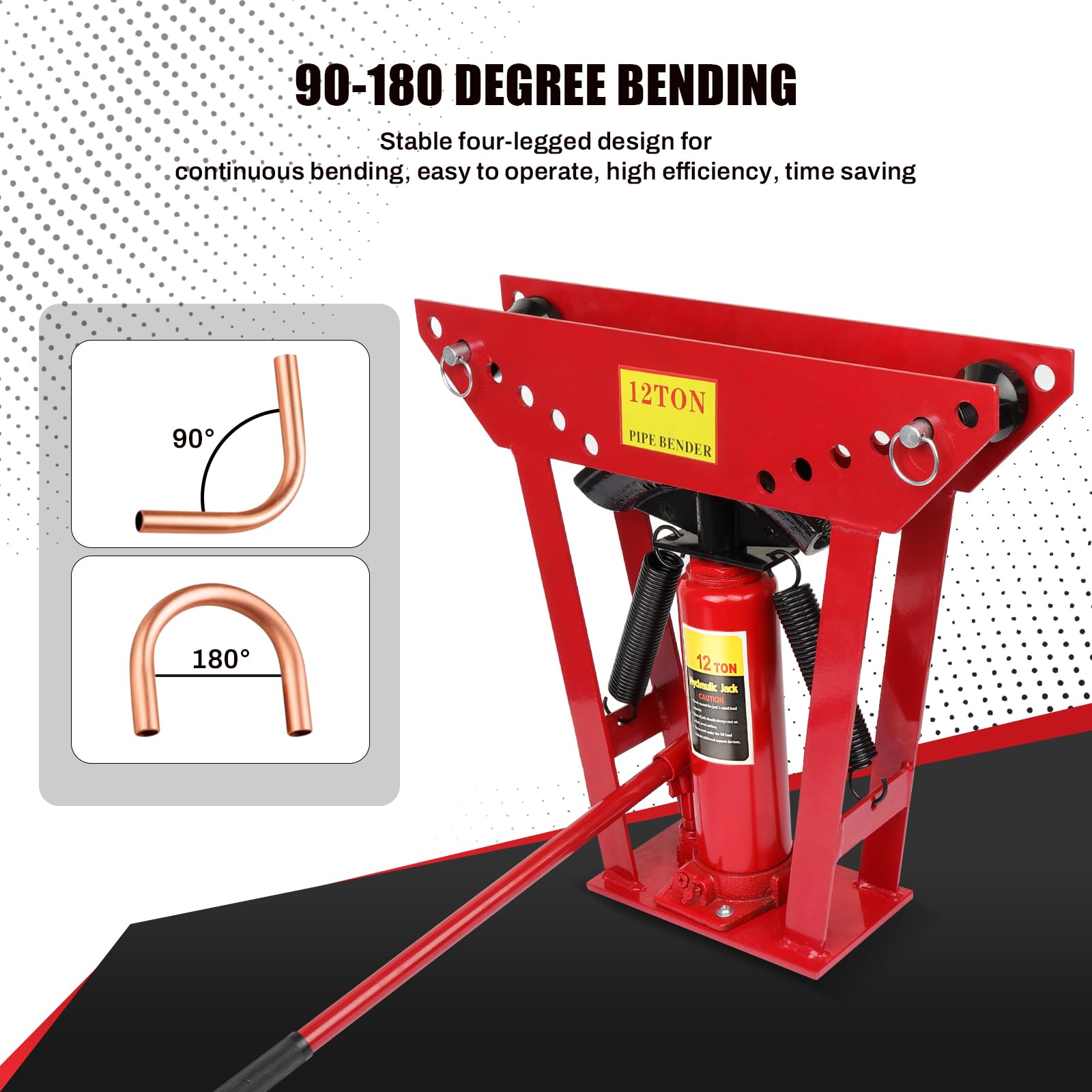 Snapklik.com : 12 Ton Hydraulic Pipe Bender 6 Dies